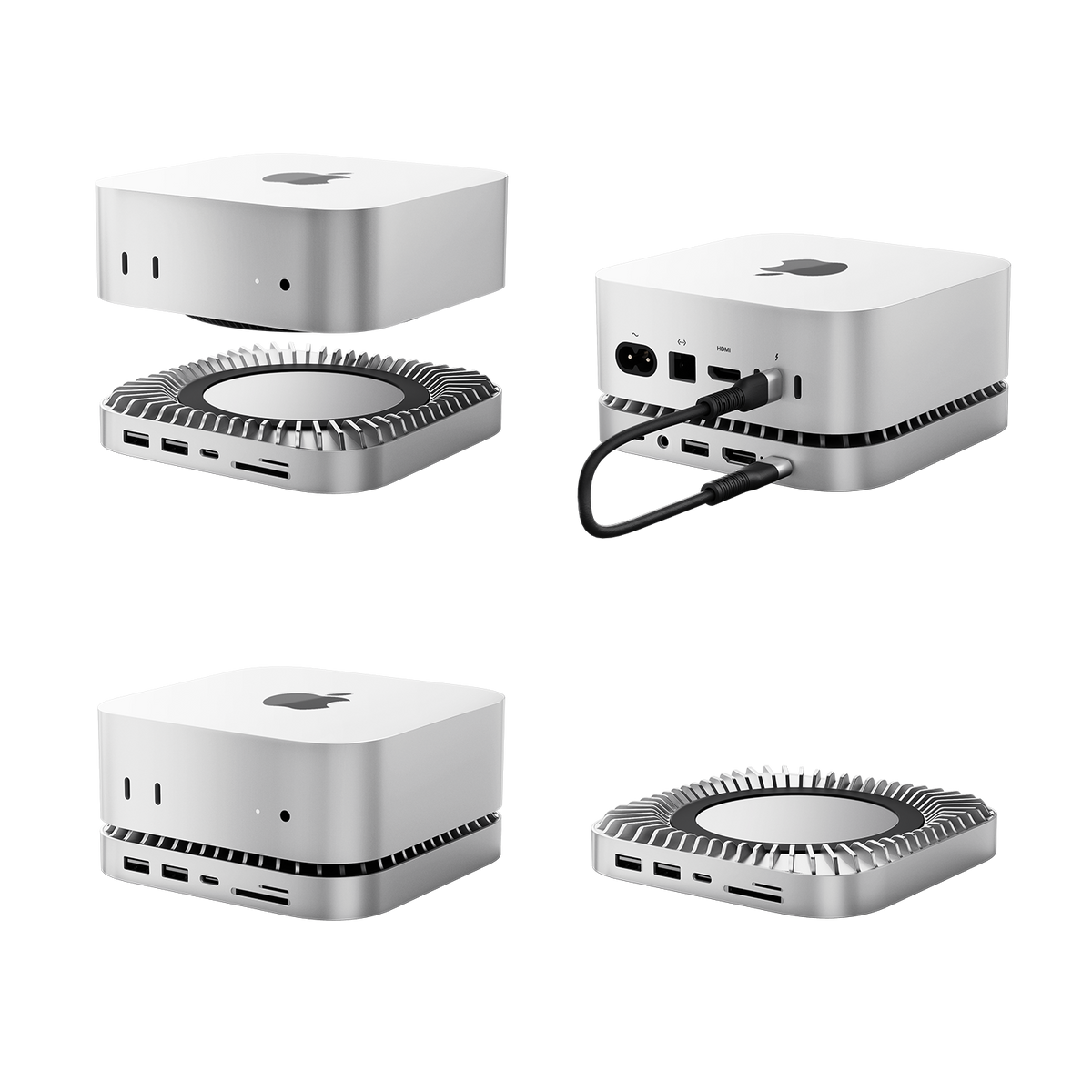 Mac Mini M4/M4Pro Stand & Hub with SSD Enclosure