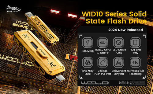 MOVE SPEED 128GB-2TB 1000MB/s Read/Write Speed, USB 3.2 Gen2+Type C Du