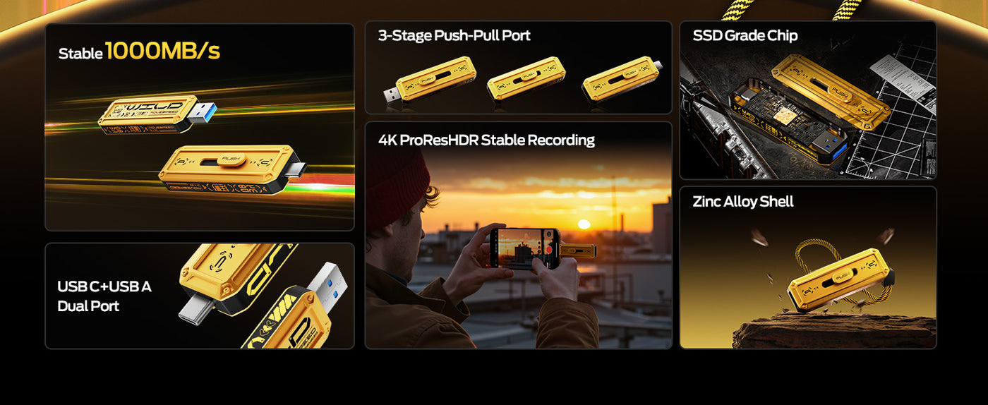 MOVE SPEED WD10 128GB-2TB 1000MB/s Read/Write Speed, USB 3.2 Gen2+Type